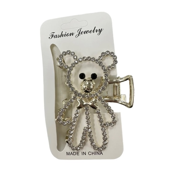 Fashion Jewelry | Accessories | New Rhinestone Teddy Bear Hair Clip ...